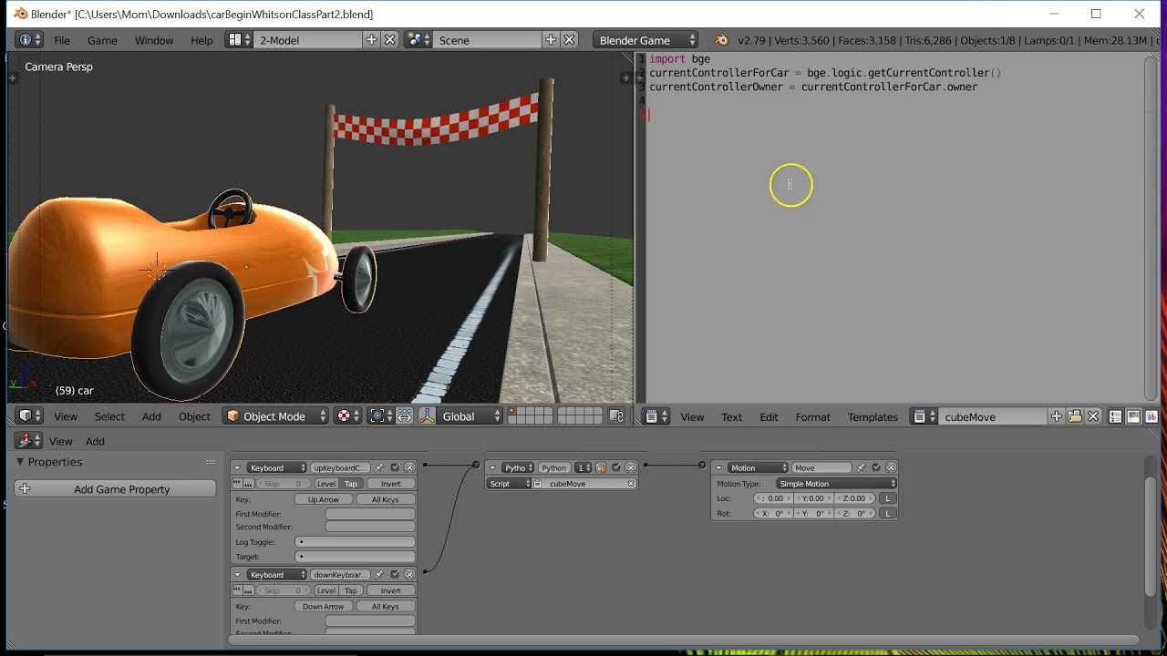 Coding the Blender Game Engine Part 2 - YouTube