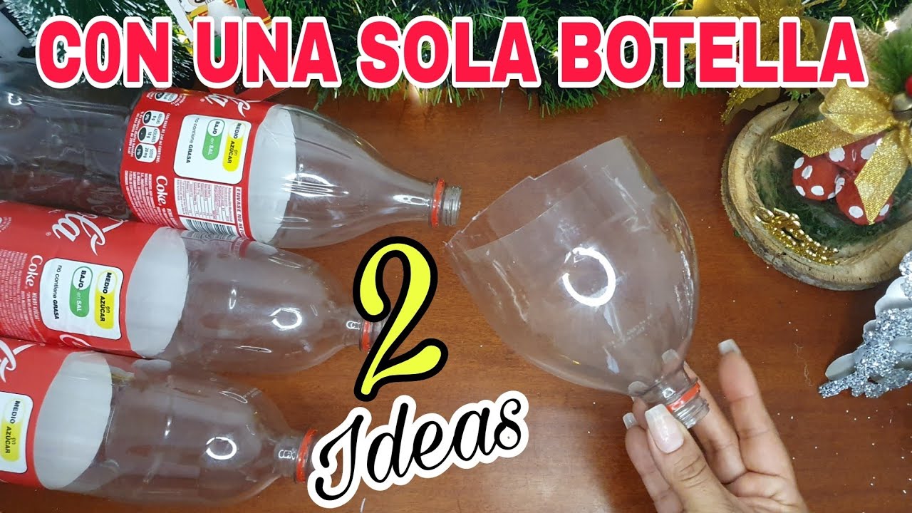 2 GENIALES Ideas NAVIDEÑAS con tan Solo UNA BOTELLA PLÁSTICA de ...