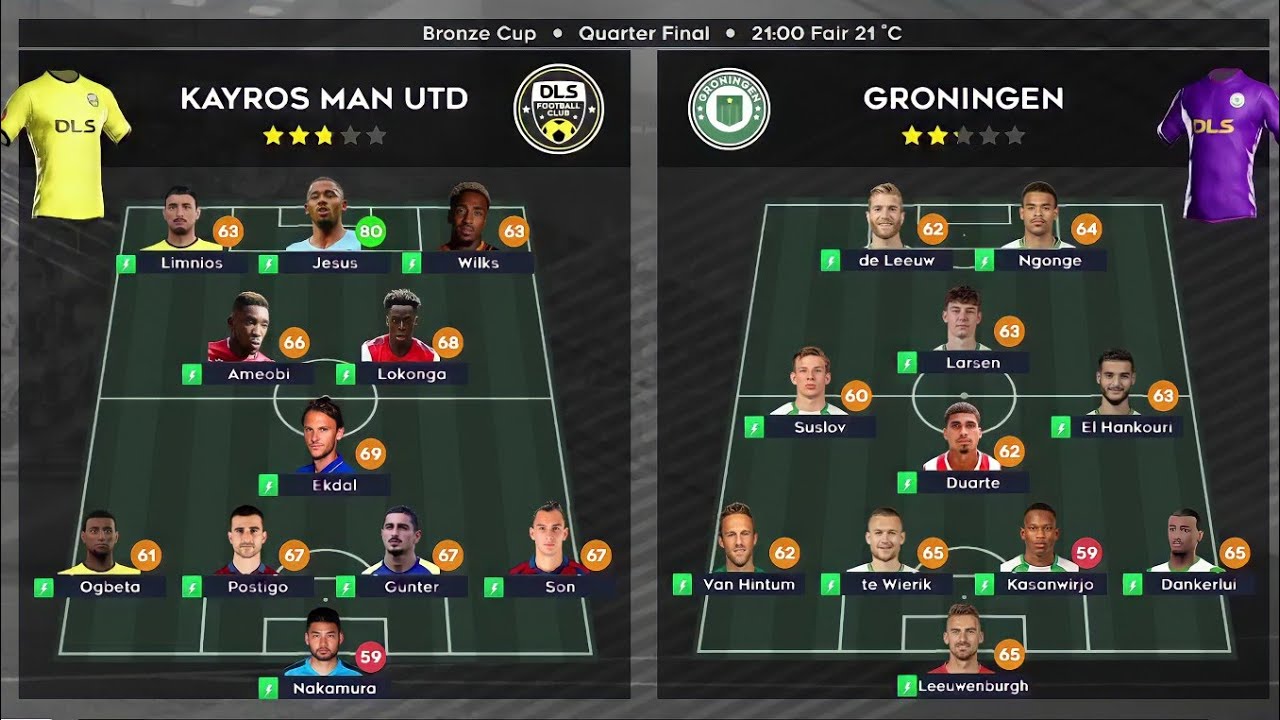 DLS FOOTBALL GAMEPLAY |KAYROS MAN UTD VS GRONINGEN | - YouTube
