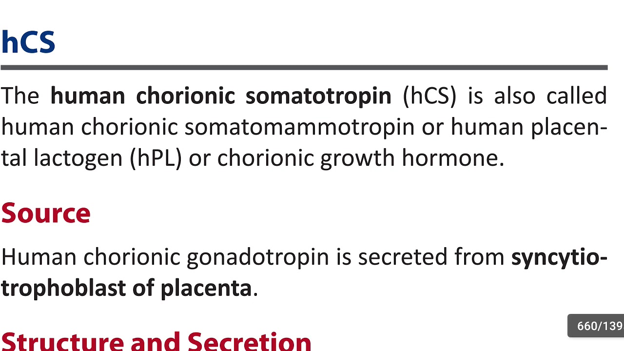 Human chorionic somatotropin hCS - YouTube