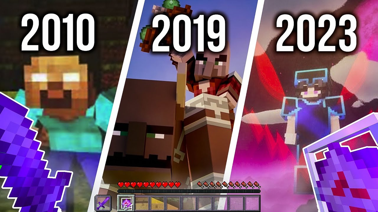 MINECRAFT PVP 2010 VS 2019 VS 2023 - YouTube