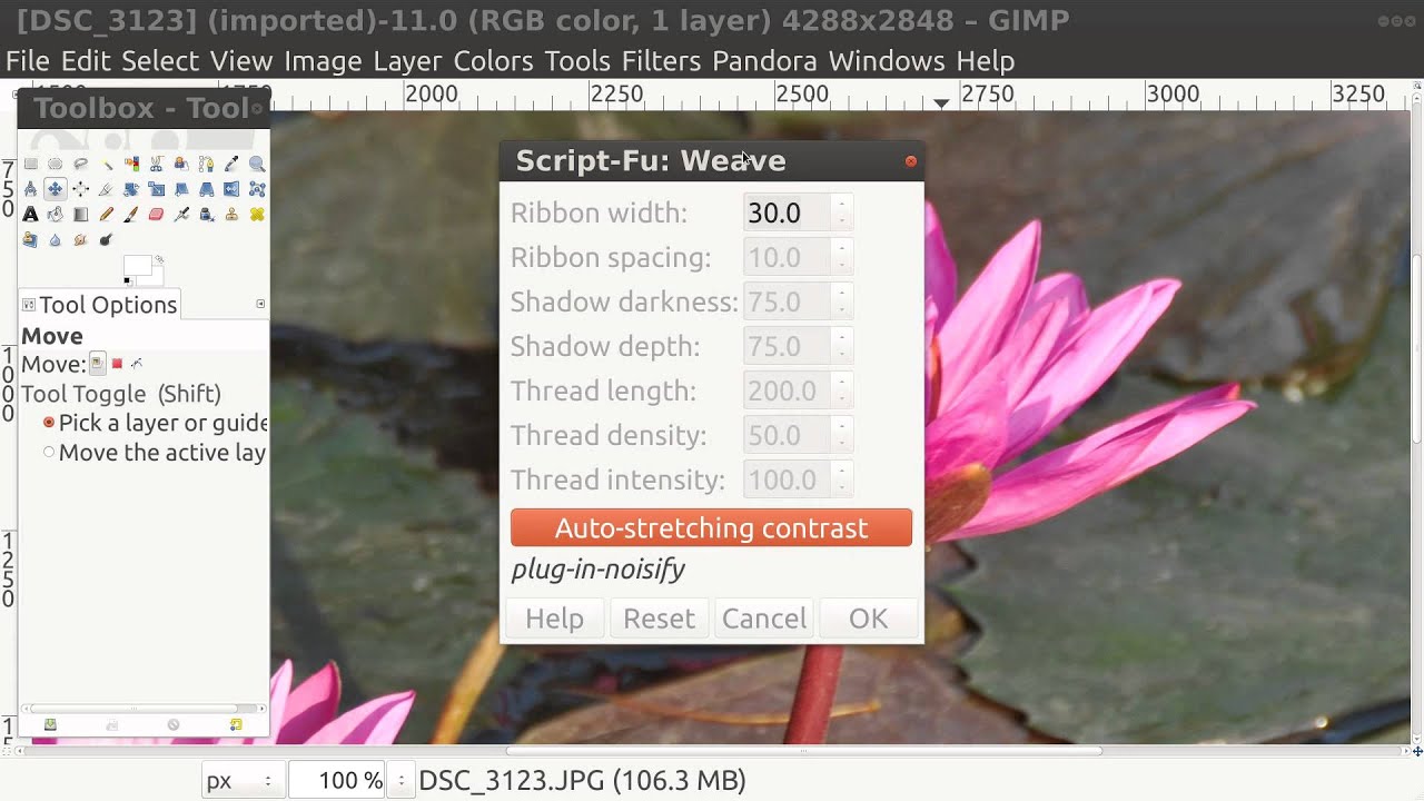 GIMP Filter Weave - YouTube