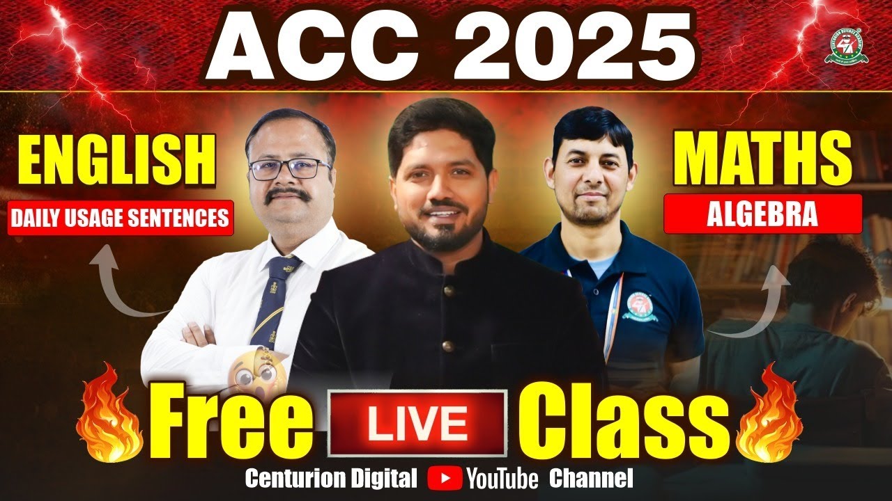 ACC 2025 Free "LIVE" Class🔥ACC MATHEMATICS (Algebra) & SPOKEN ENGLISH ...