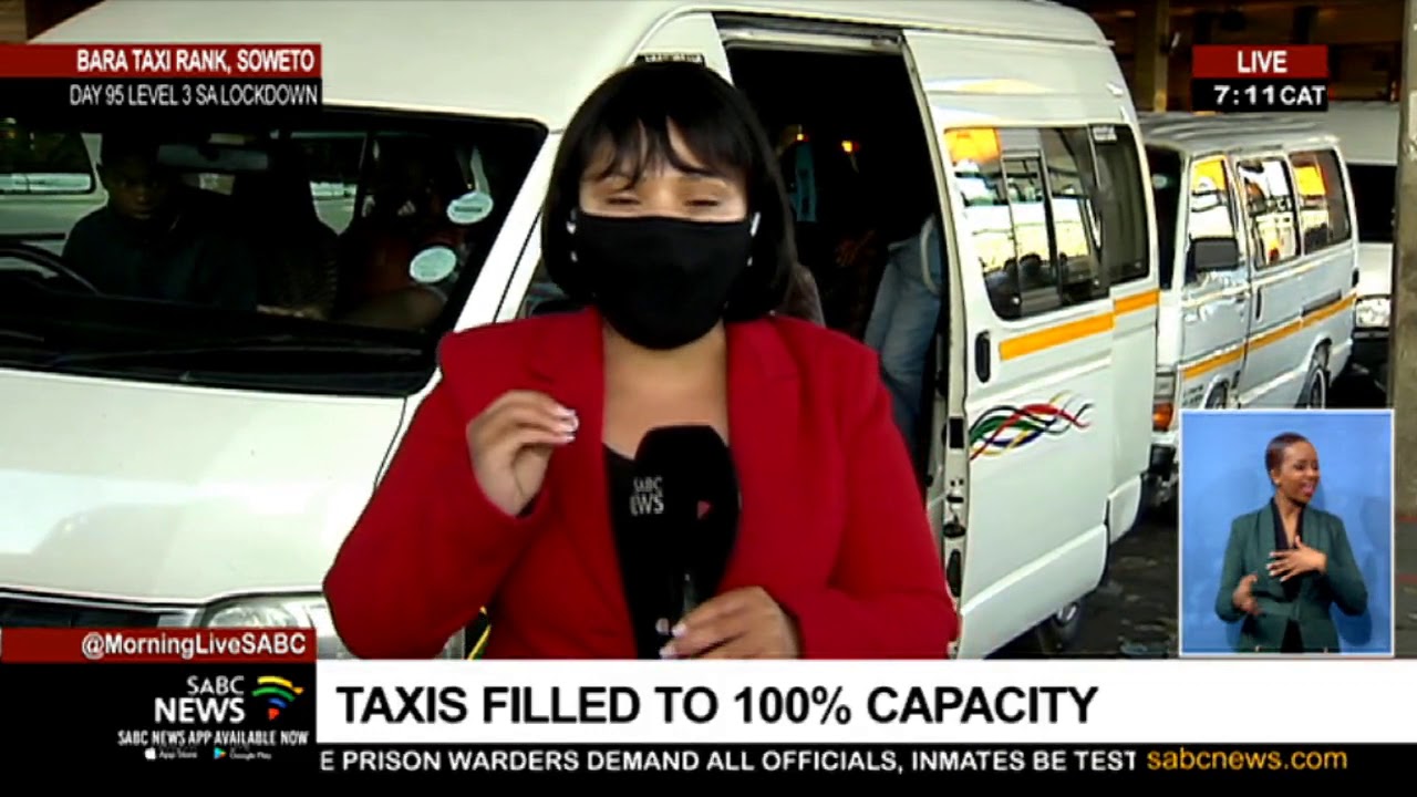 Taxis filled to 100% capacity at Bara Taxi Rank - YouTube
