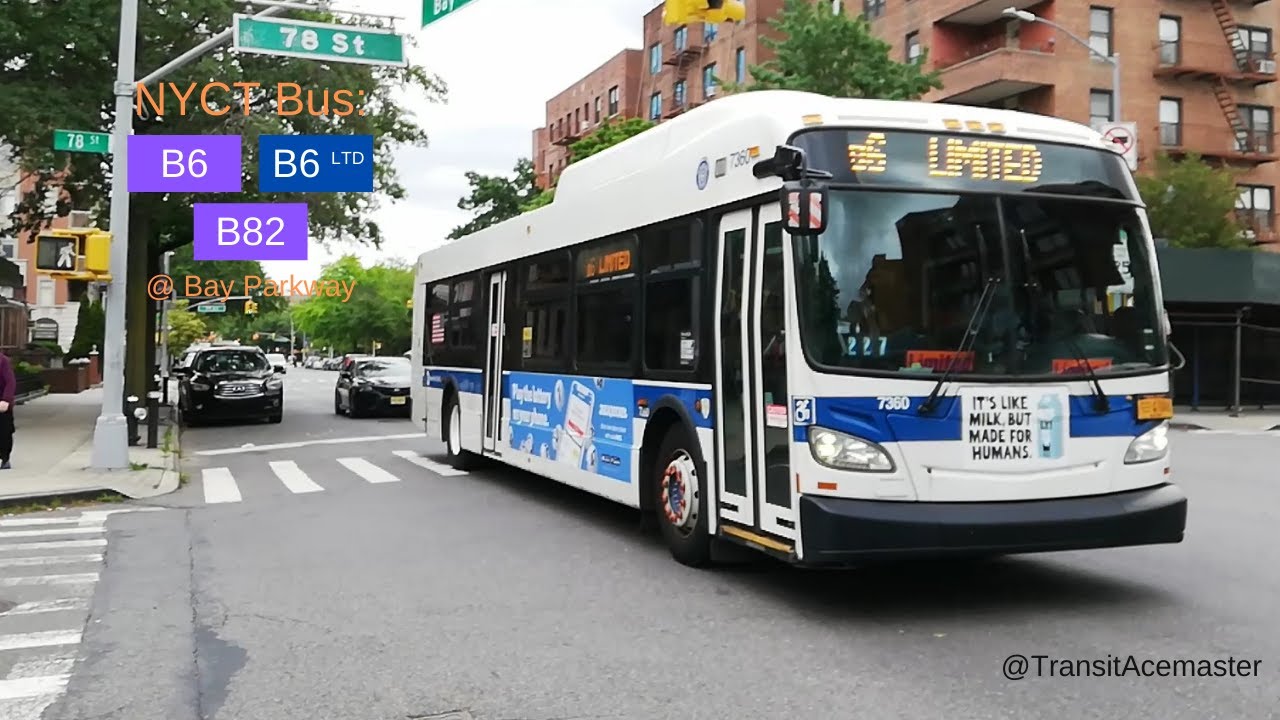 NYCT Bus - B6, B6 LTD, B82 Bus Action @ Bay Parkway - YouTube