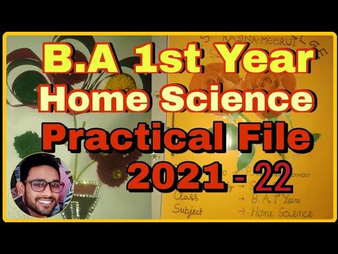B.A 1st year home science practical file 2021 | CCS University | Home ...