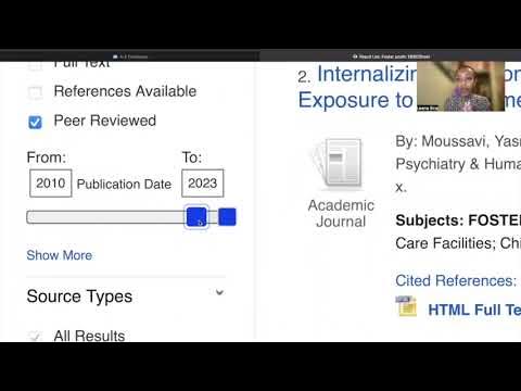 Library database tutorial - YouTube