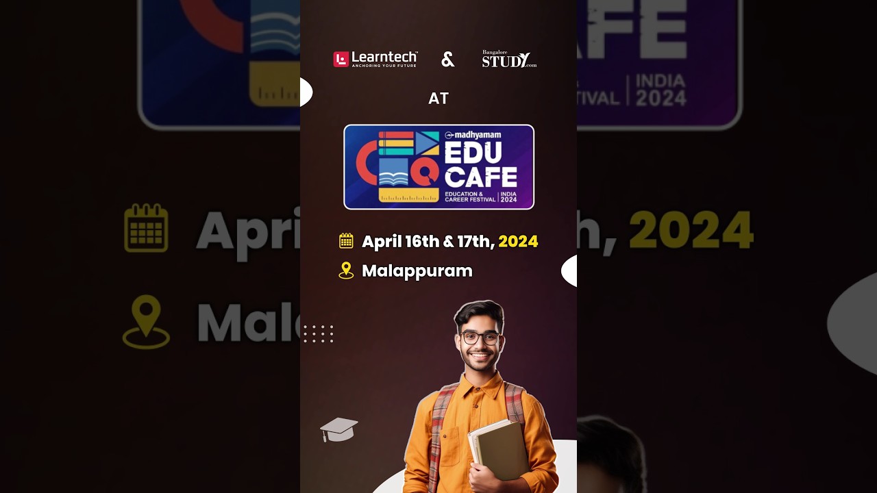 Watch Learntech shine at the Madhyamam Edu Cafe 2024, Malappuram.Toll Free: 1800 120 8696 - YouTube