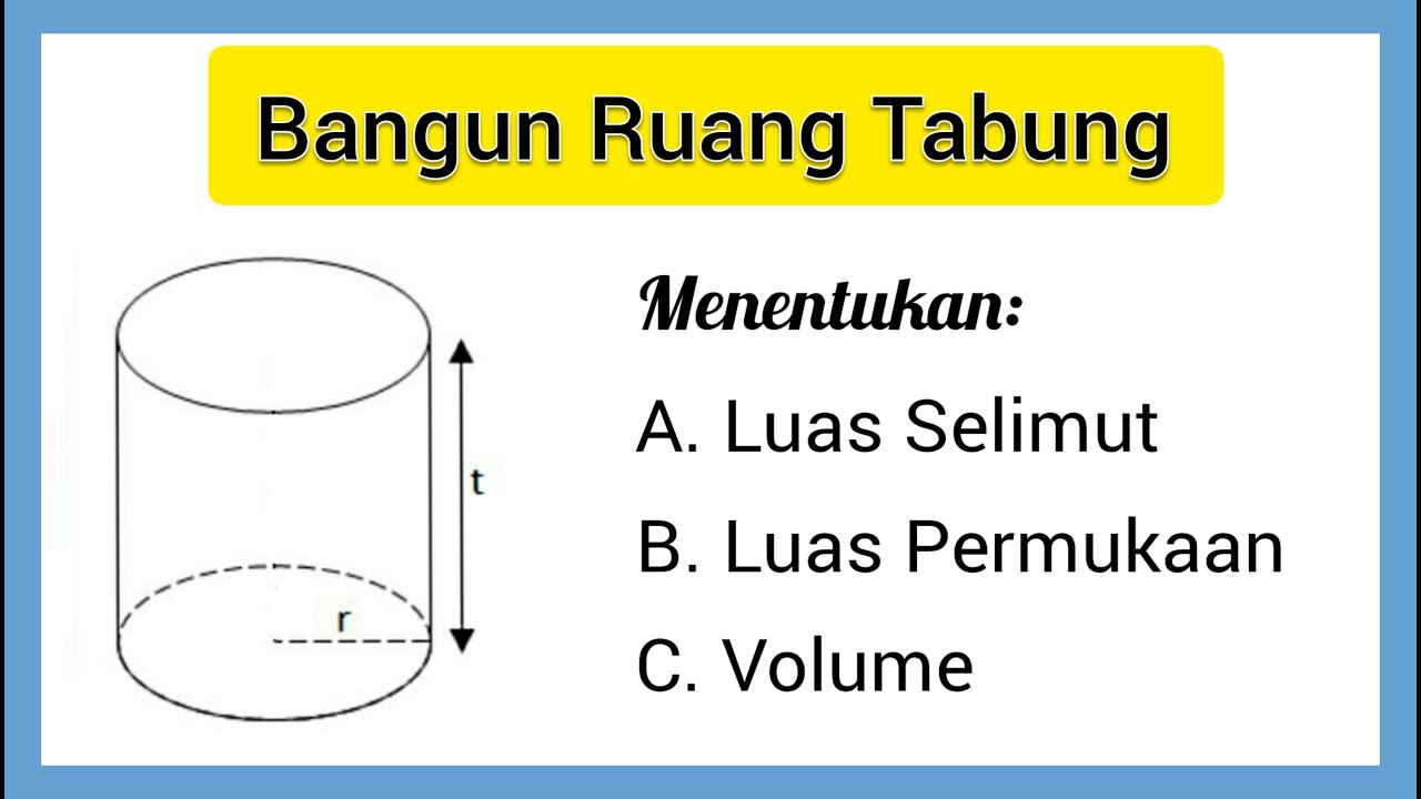 Bangun Ruang Tabung - YouTube