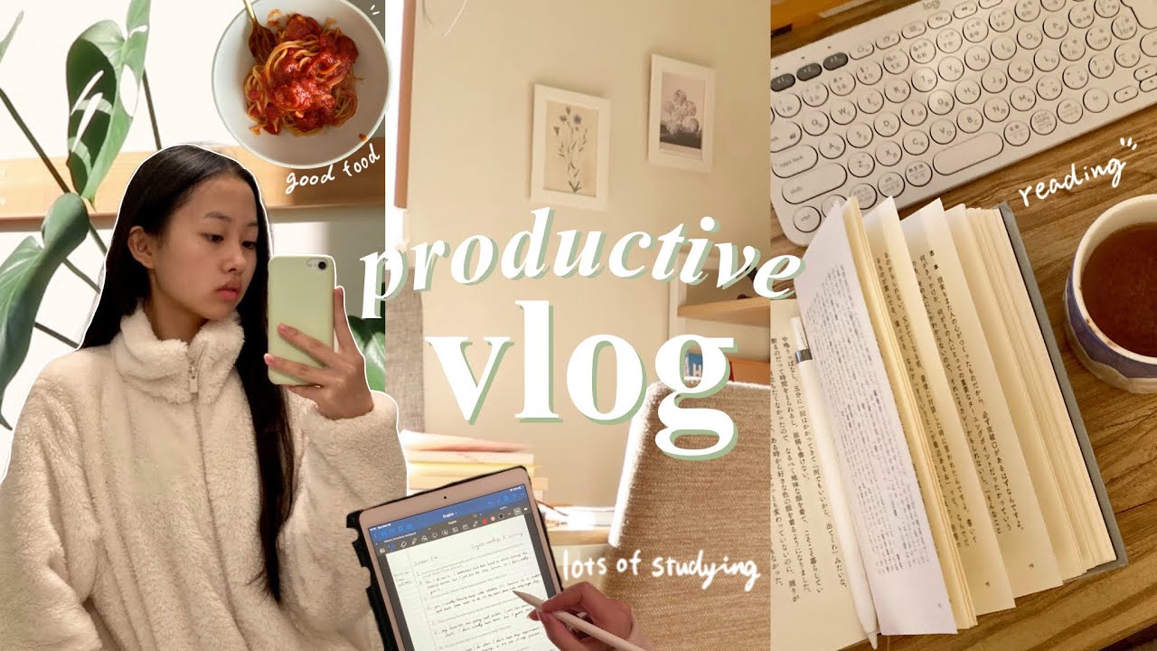 study vlog | realistic & productive days, note taking, what i eat 💌 ...