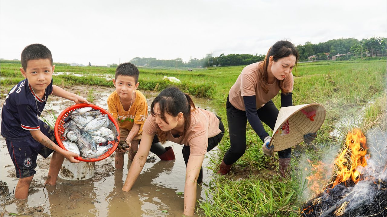 Catch Fish with the Children - Harvesting Fruit Garden Goes to the ...