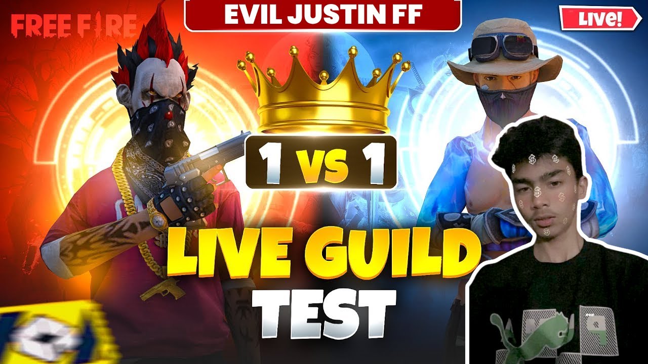 LIVE GUILD TEST 1VS1| FF LIVE UID CHECK | LIVE REACTION #freefire # ...