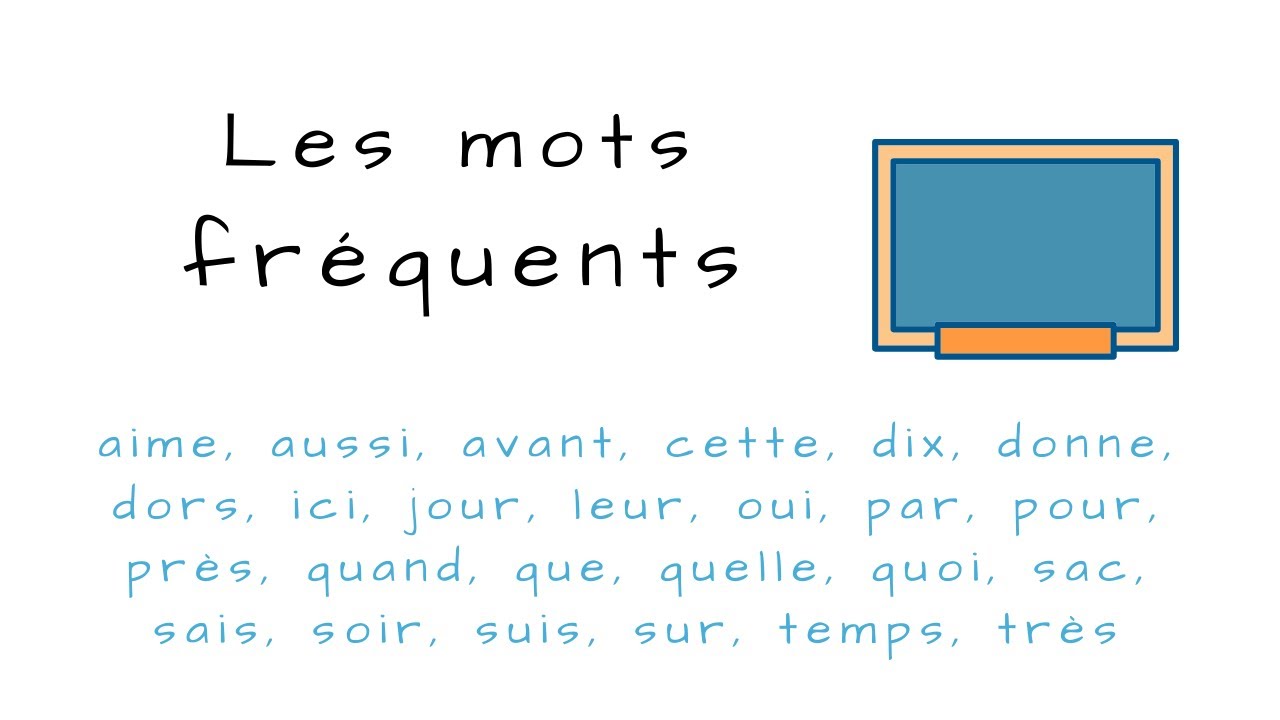 Les mots fréquents-cinquième liste - YouTube