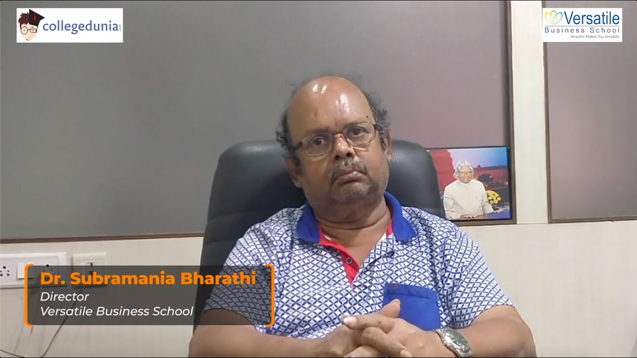 Dr. Subramania Bharathi | Director | Versatile Business School - YouTube
