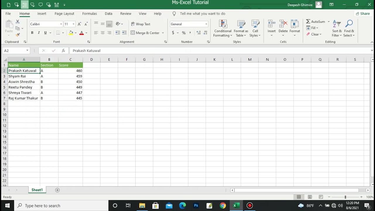 Ms-Excel Tutorial in Nepali || Tutorial-7 - YouTube