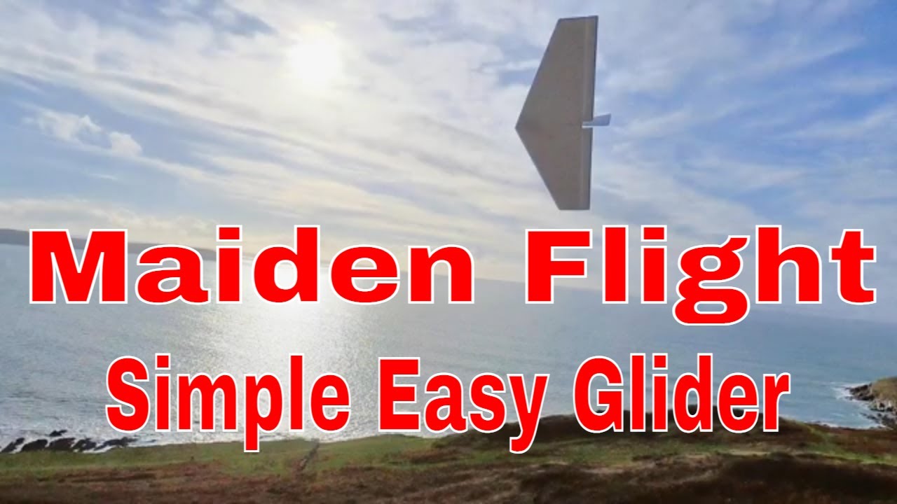 Maiden flight Easy Foam board wing - YouTube