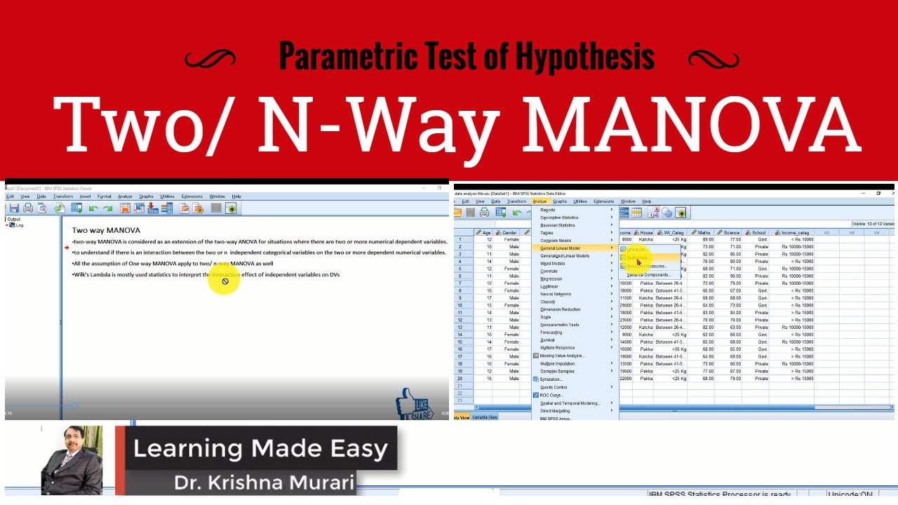 Two/ N-Way MANOVA - YouTube