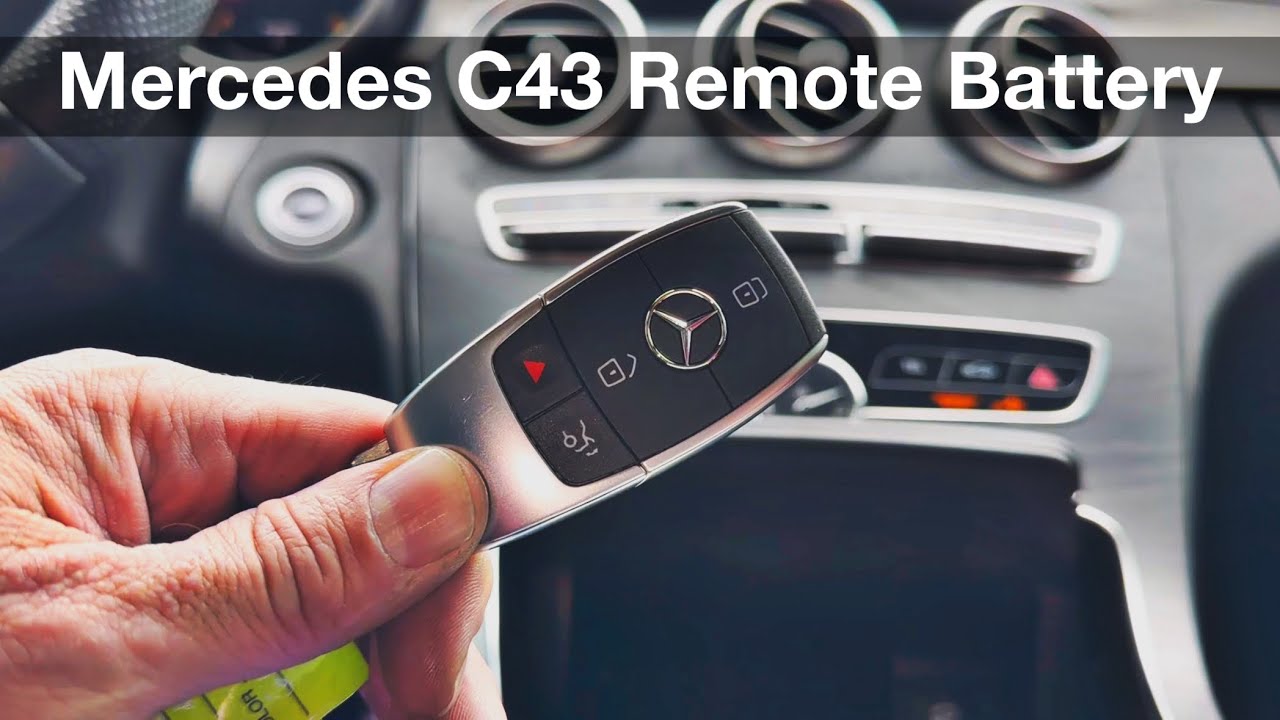 Mercedes c43 AMG Key Fob Battery Replacement 2021 - YouTube