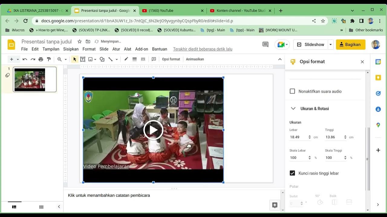 Cara Sisipkan Link Video Youtube di Google Drive - YouTube