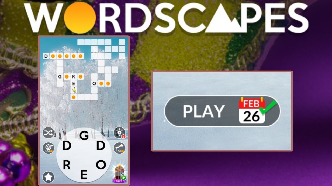 Wordscapes Daily Puzzle February 26, 2025 - YouTube