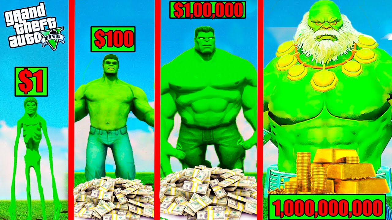 $1 HULK to $1,000,000,000 in GTA 5 - YouTube