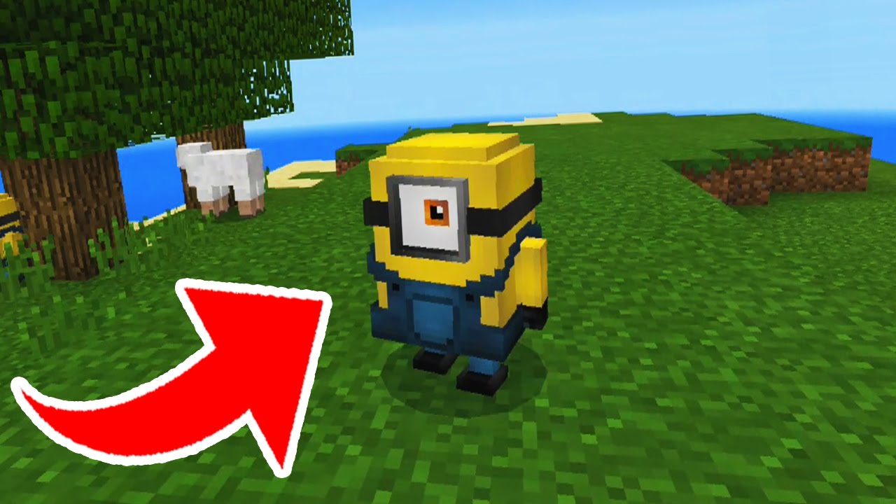 SAIU! MINIONS NO MINECRAFT POCKET EDITION 1.0 OFICIAL ! - YouTube