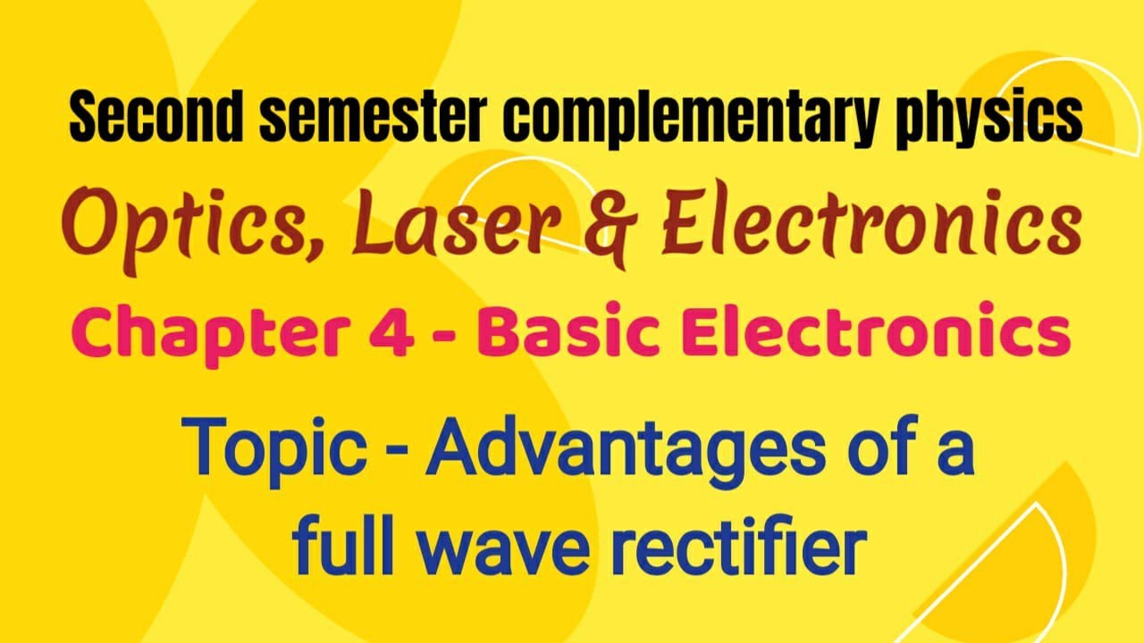 Advantages of a full wave rectifier - YouTube