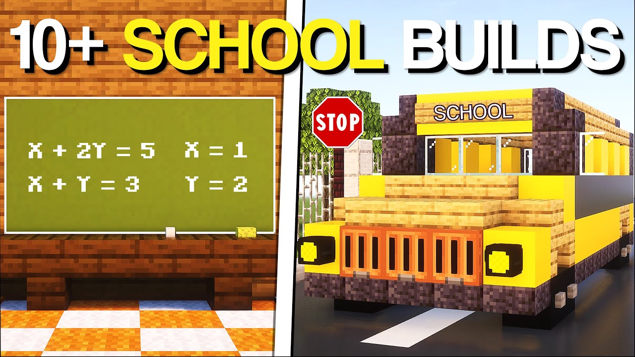Minecraft | 10 School Build Hacks You Can Create In Minecraft! - YouTube