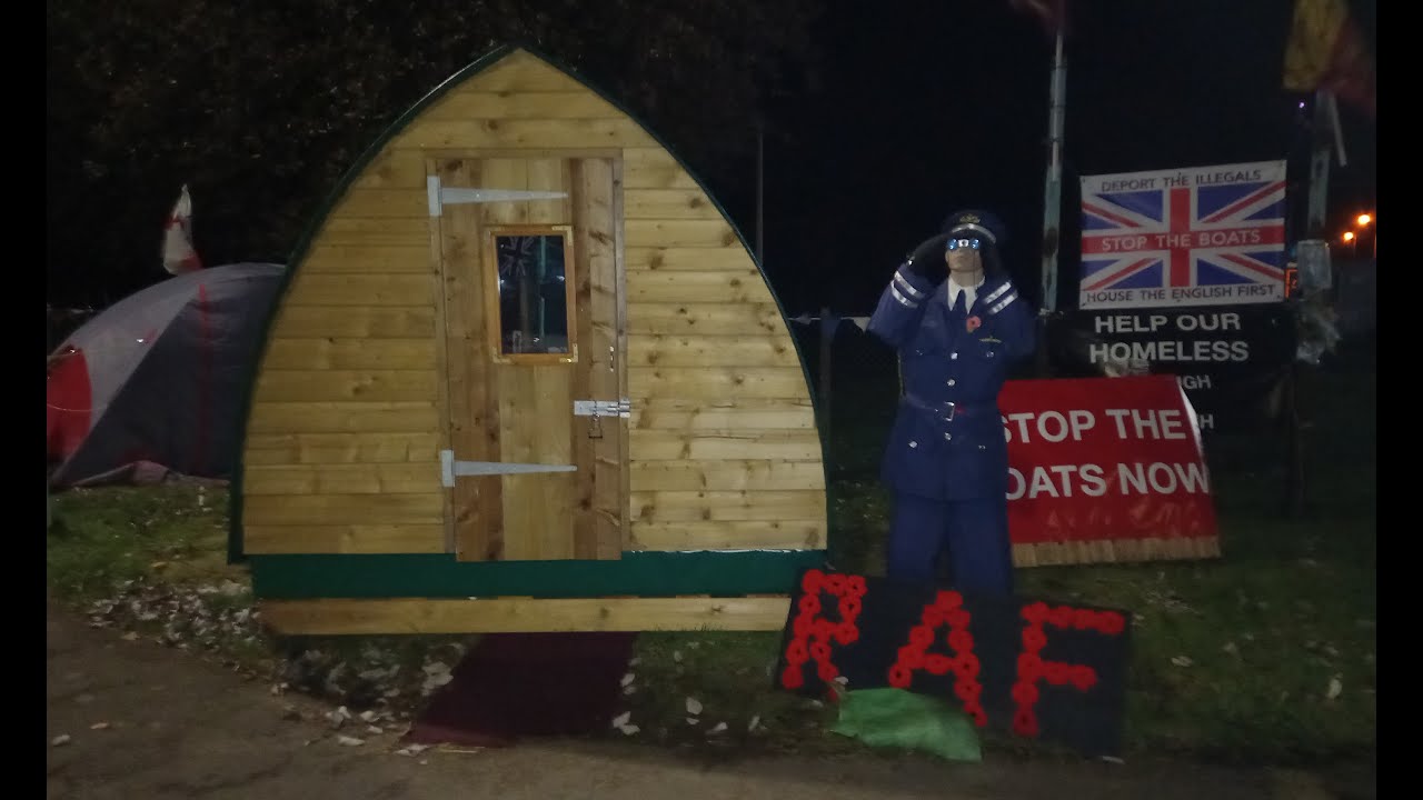 RAF Scampton Friday evening main gate camp 6 - YouTube