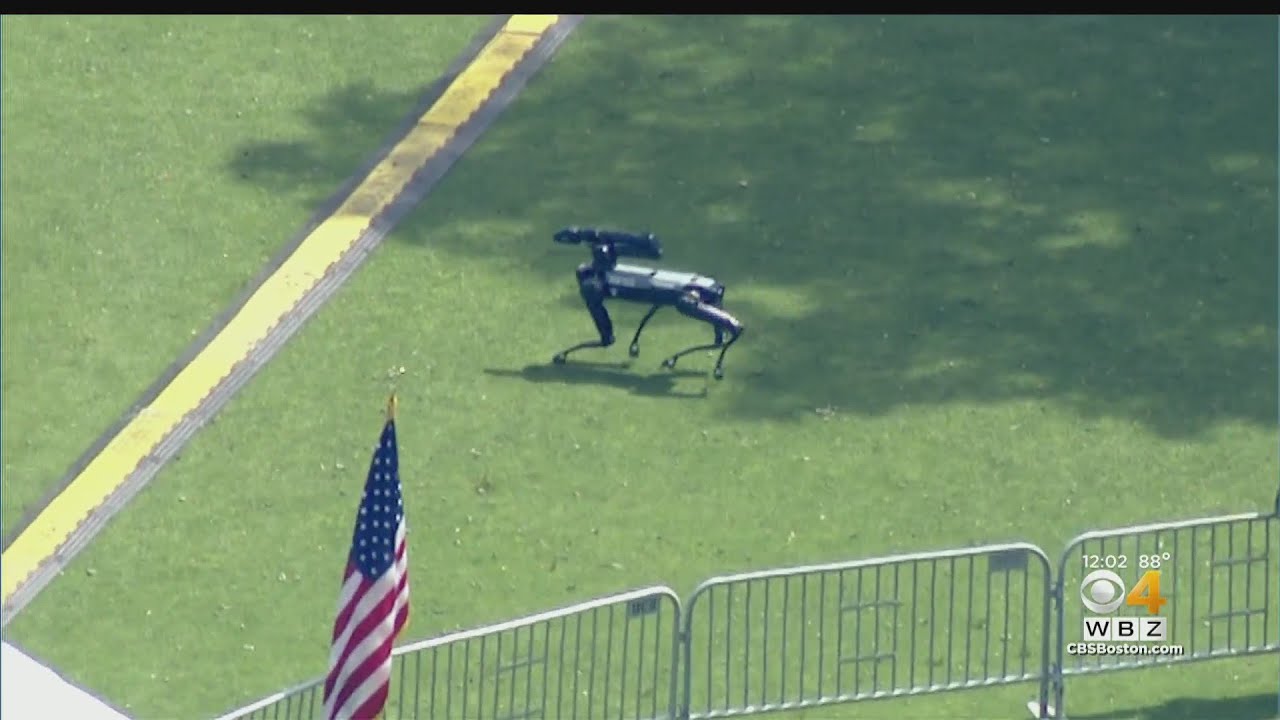 Robot dog spotted working security with Mass. State Police on Boston ...
