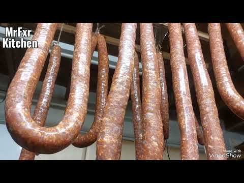 Smoking and drying meat, preserving meat on traditional way, smoking ...