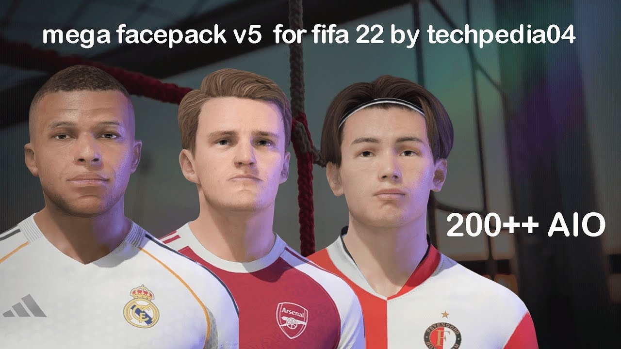 Mega Facepack v5 by techpedia04 for fifa 22 aio ( add new 30 face ...
