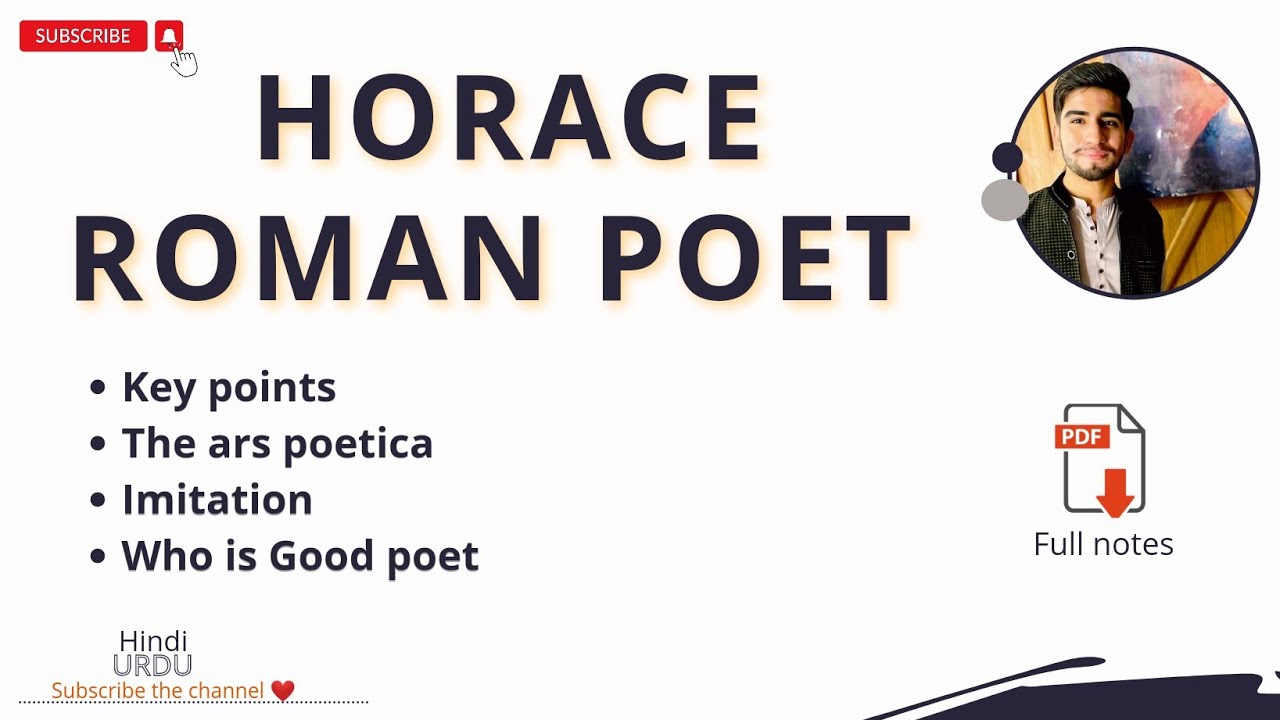 Horace | Literary criticism | Horace Roman poet | the ars poetica - YouTube