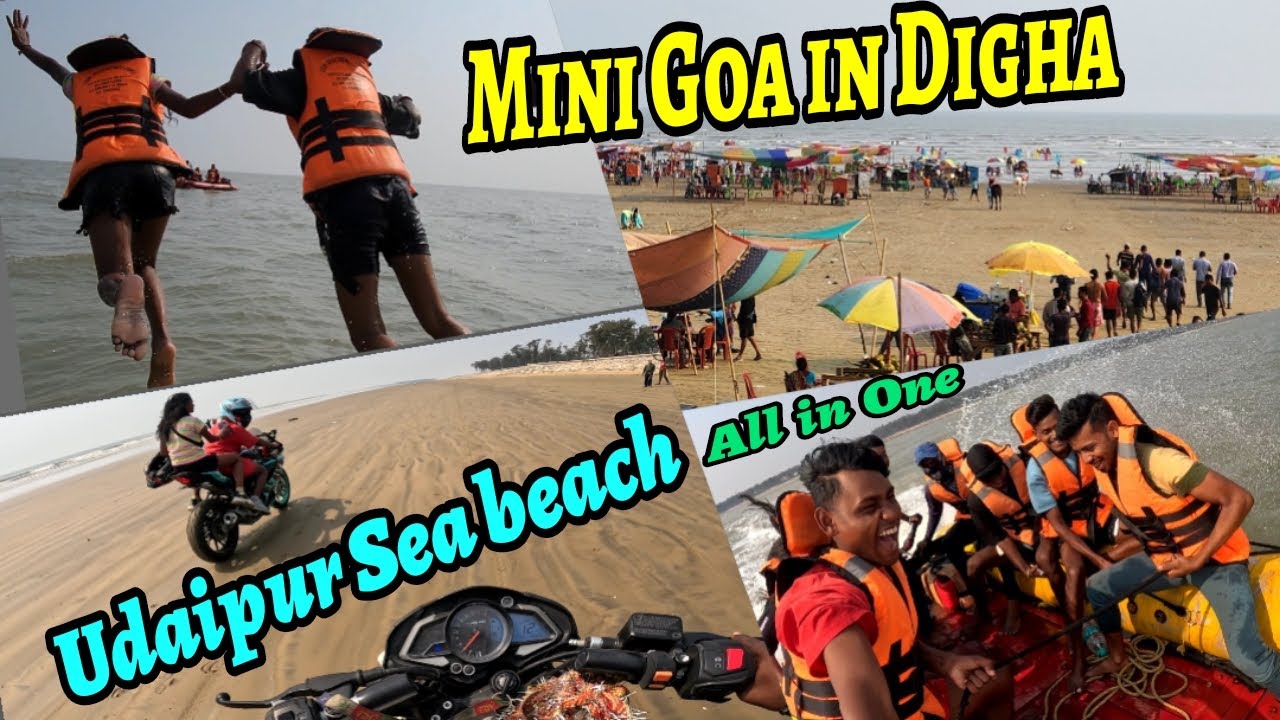 Mini Goa In Digha Udaipur Sea beach 🌊 ⛱️ || Udaipur Full Enjoy Vlogs ...