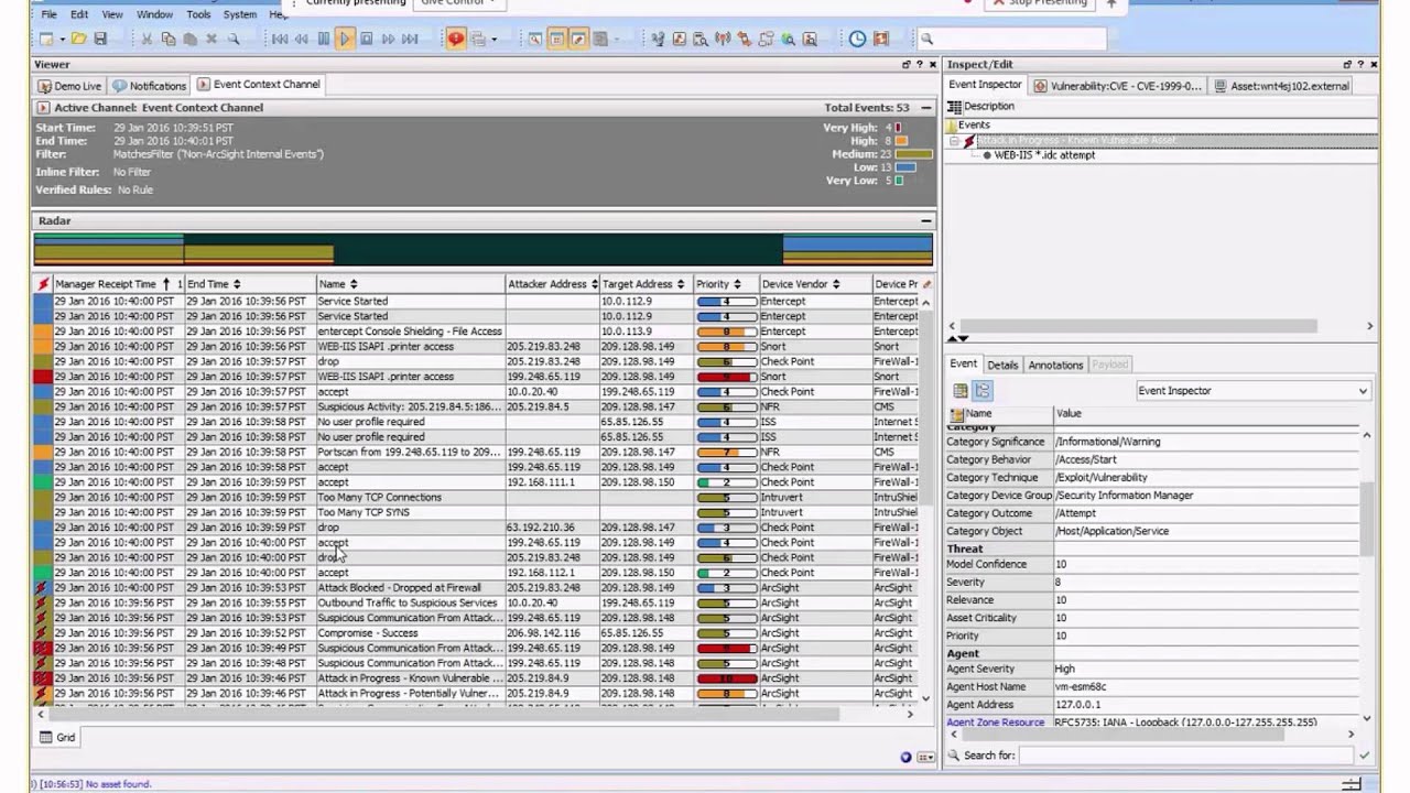 HPE ArcSight ESM Vulnerability investigation - YouTube