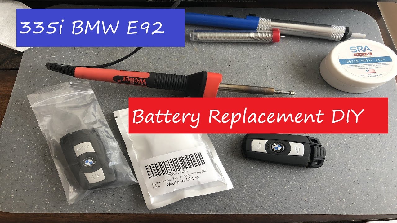 335i key fob battery replacement e90 e92 - YouTube
