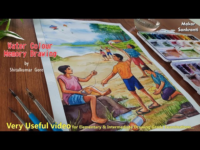 Holi Festival Memory Drawing