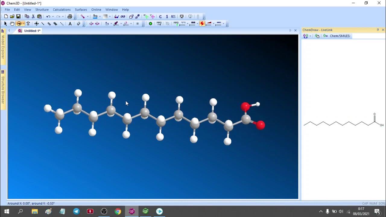 Cara Membuat Struktur Senyawa Fruktosa dan Lauric Acid di ChemDraw dan Chem3D - YouTube
