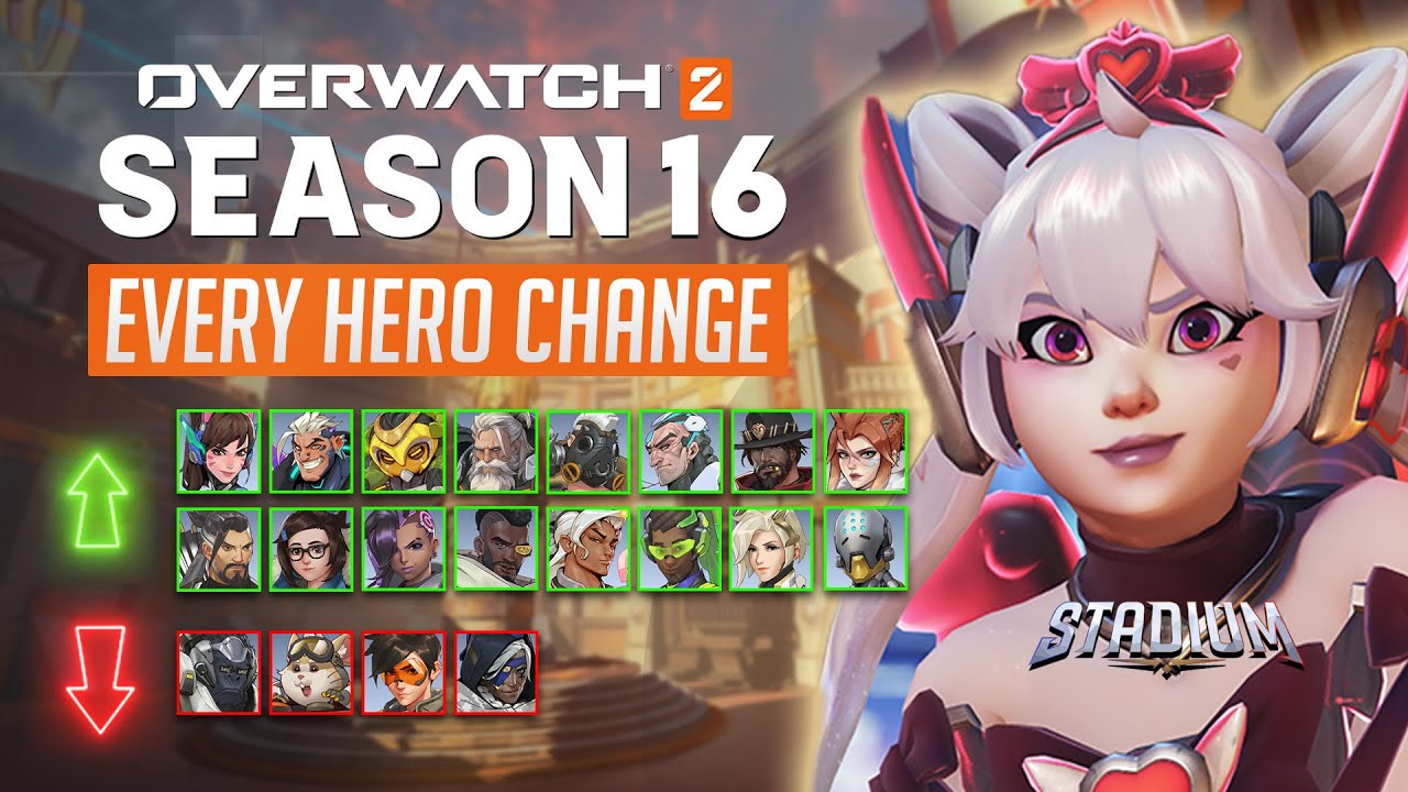 Overwatch 2 - EVERY HERO CHANGE for Season 16: Stadium - YouTube