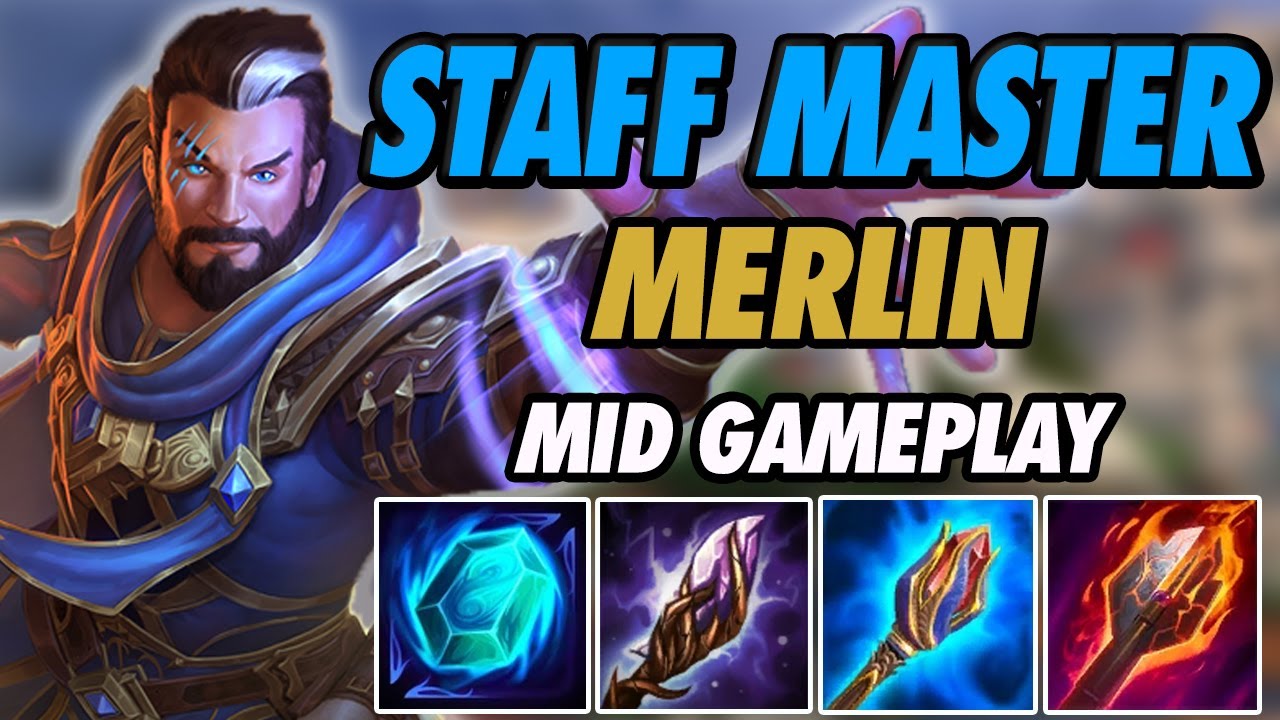 FULL STAFF BUILD!!! | Merlin Mid Gameplay (Season 9 SMITE Conquest ...