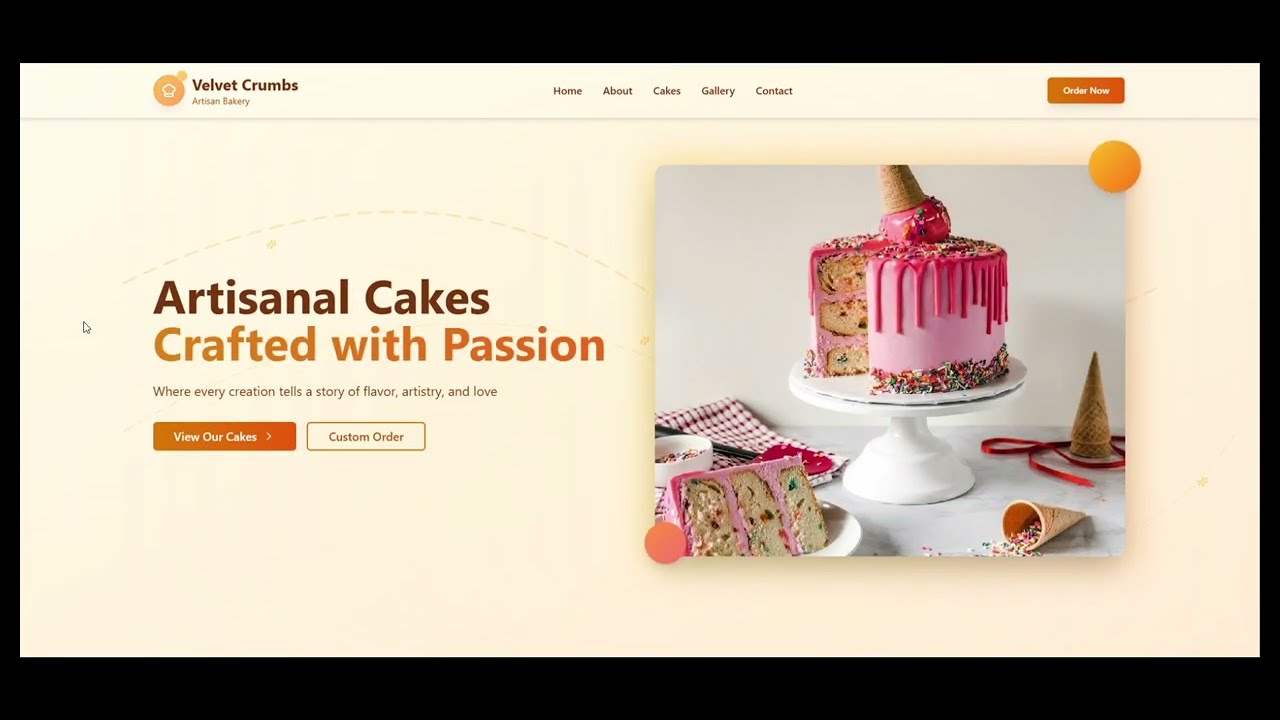 Cake Shop Website Design + Code (React UI) | Frontend Project - YouTube