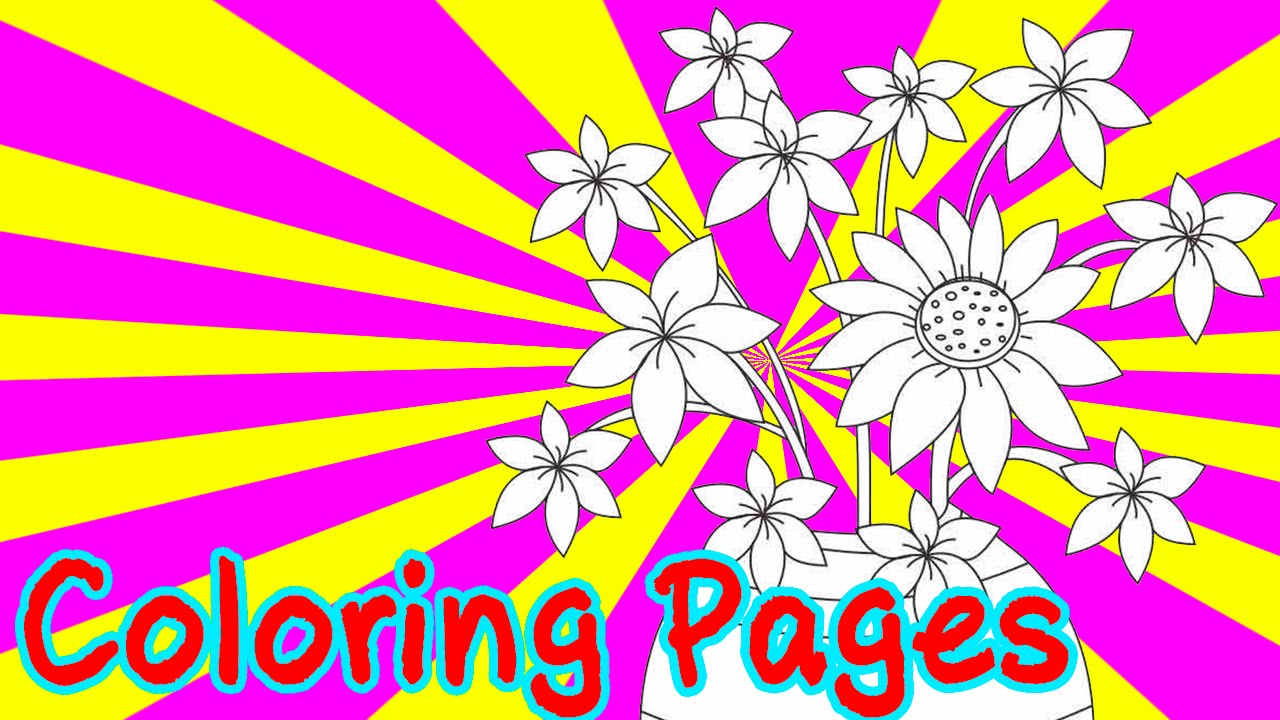 Free Flowers Coloring Pages for Kids Coloring Games - Flowers Coloring ...