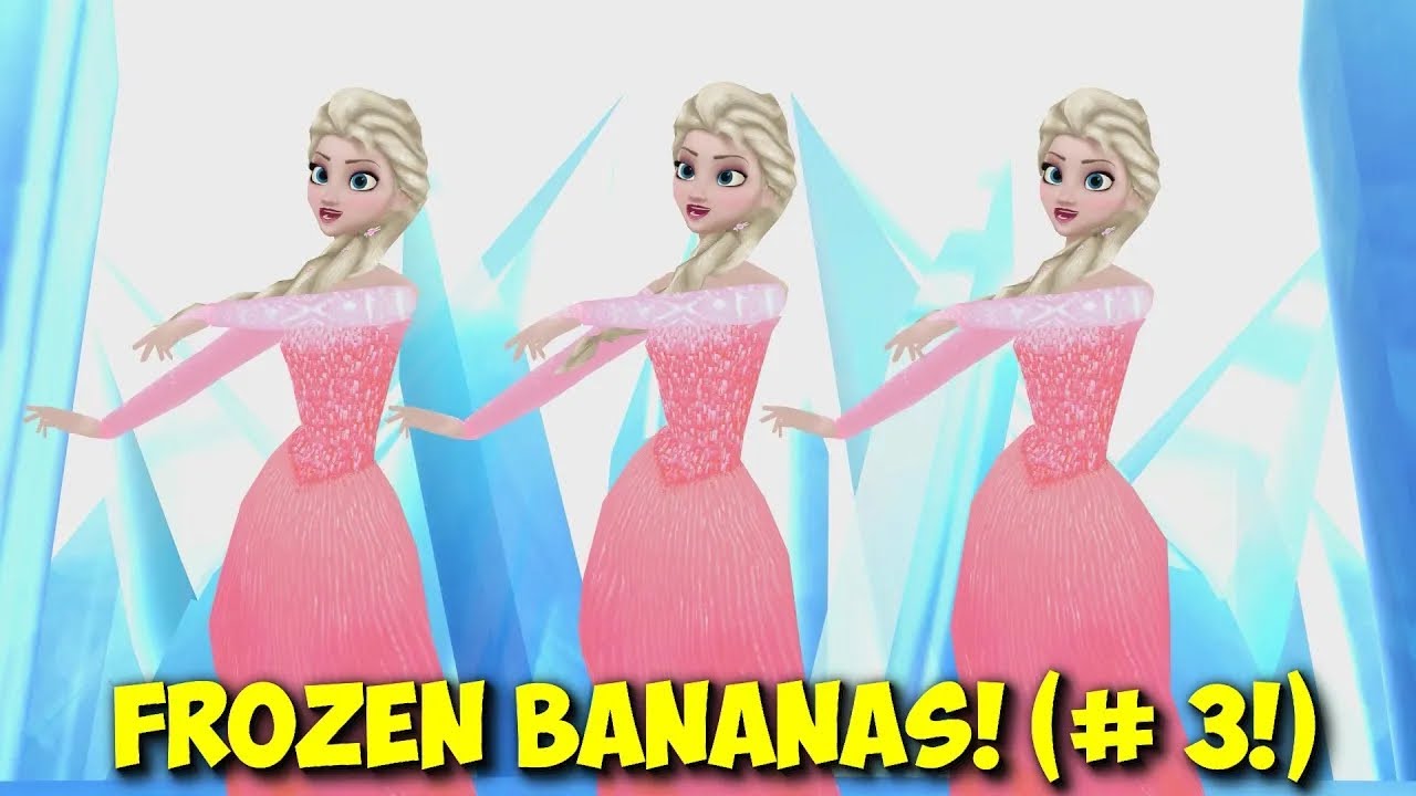 MMD Frozen 2 “Banana Song” Elsa Pabbie Marshmallow funny animation ...
