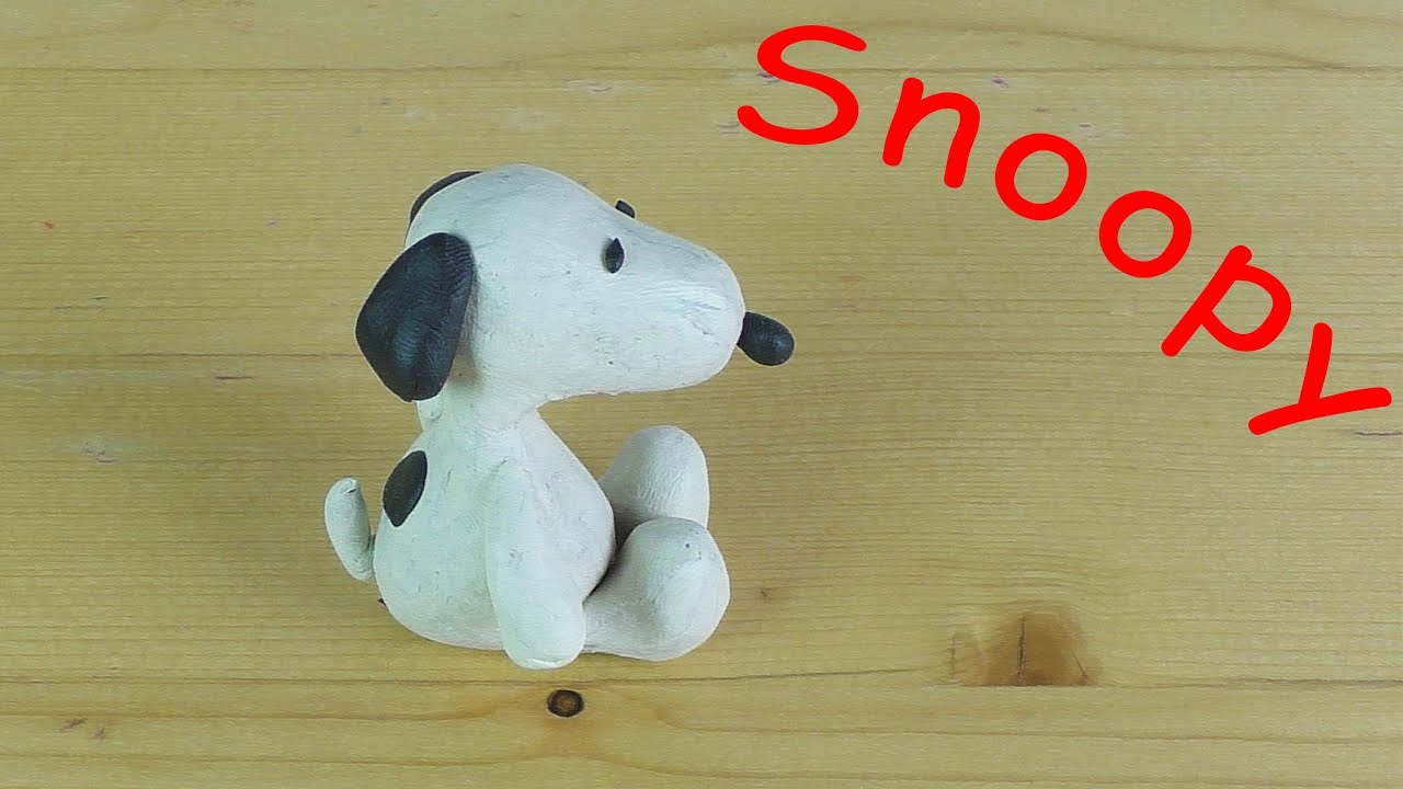 How make Snoopy from clay - YouTube