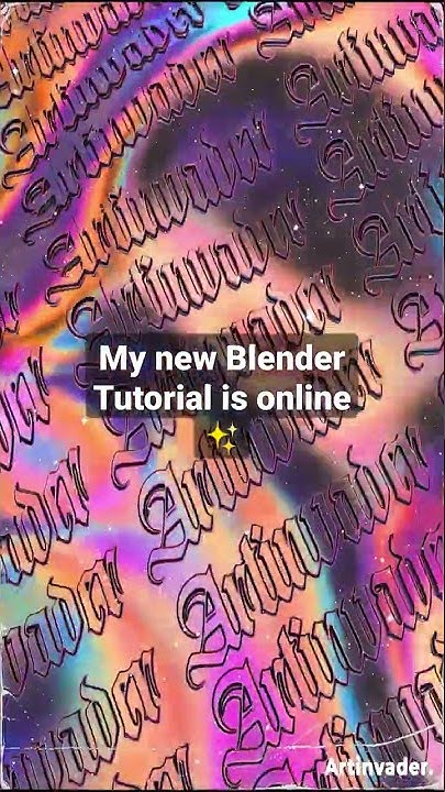 Iridescent / holographic kinetic typography fluid animation. Blender tutorial for beginner - YouTube