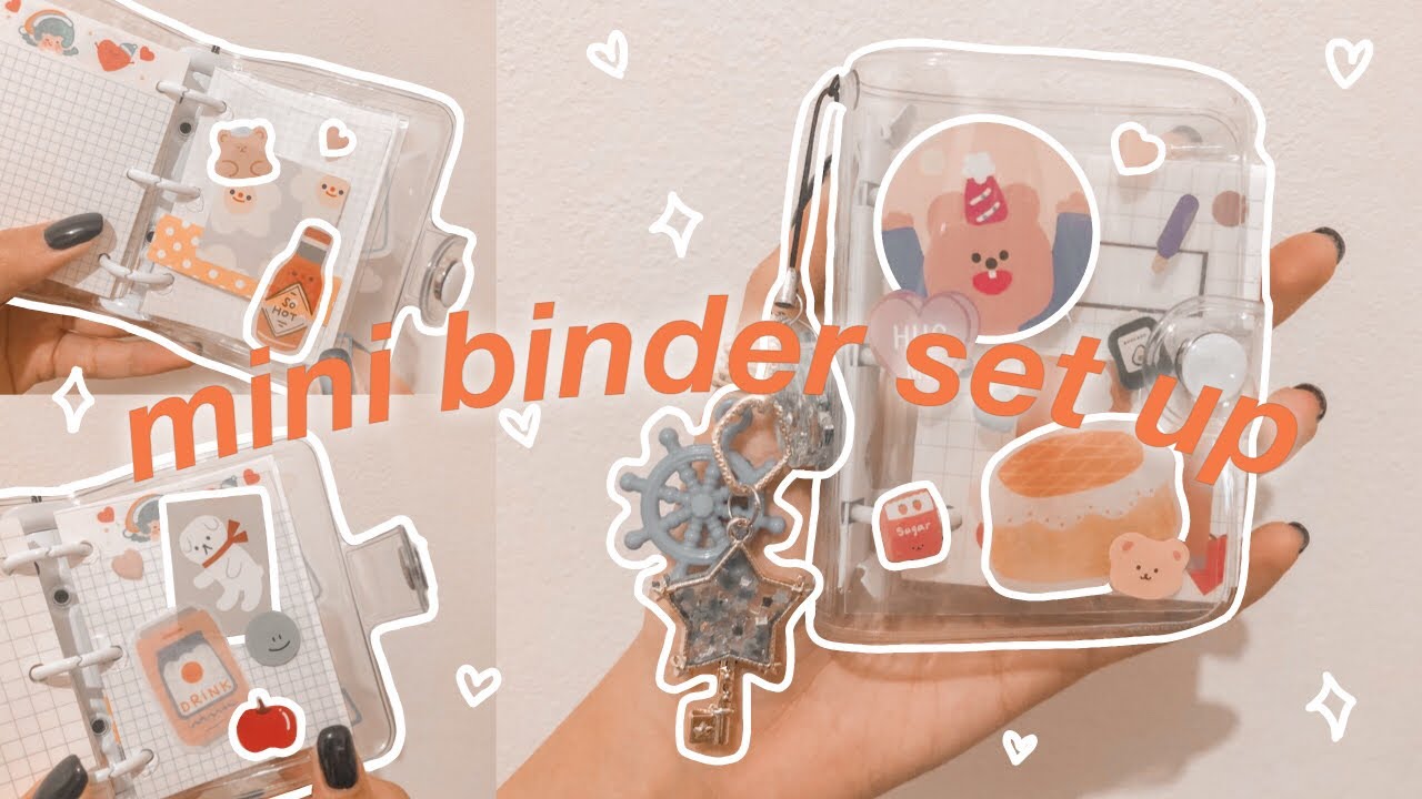 Mini Binder Set Up // Decorate 3 Ring Binder with Me // Journal with Me ...