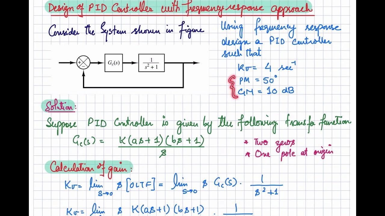 71b Design Of A Pid Controller Using Frequency Response Approach Youtube