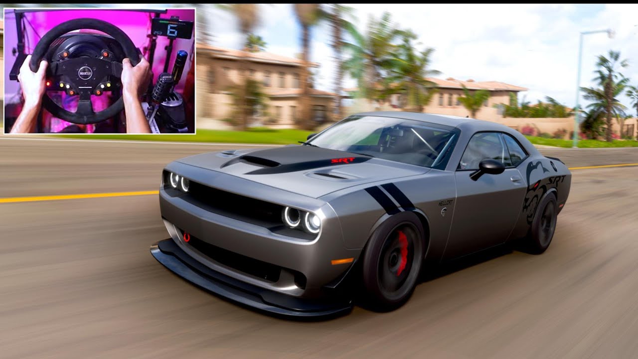 1050HP Dodge Challenger SRT Hellcat - Forza Horizon 5 | Steering Wheel Logitech G29 - YouTube