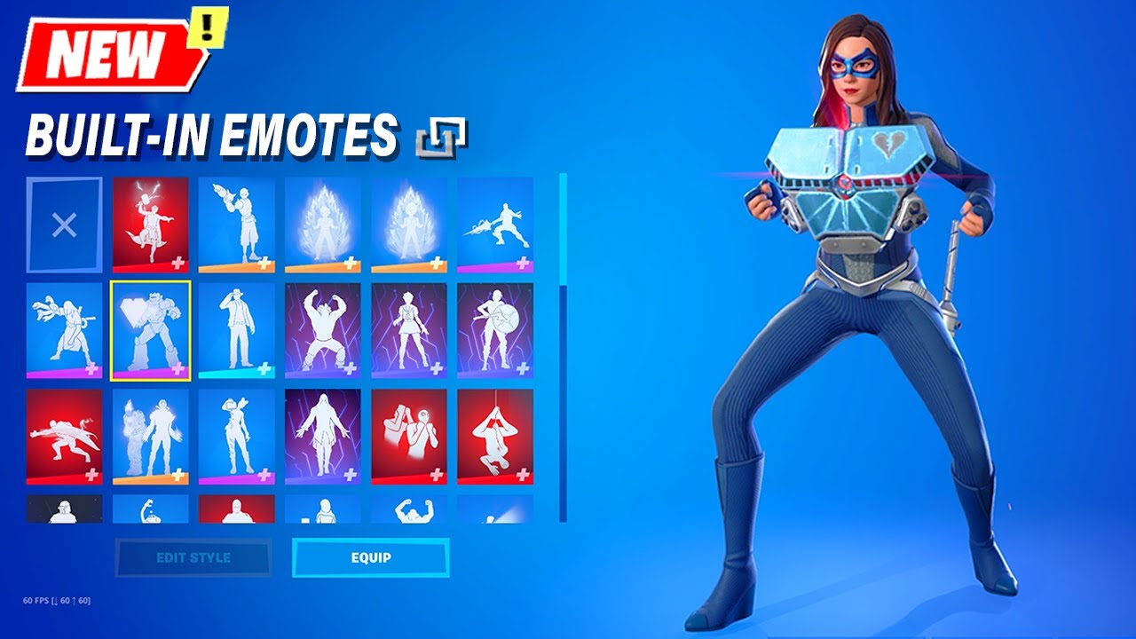 DC's DREAMER Hero doing all Built-In Emotes in Fortnite シ - YouTube
