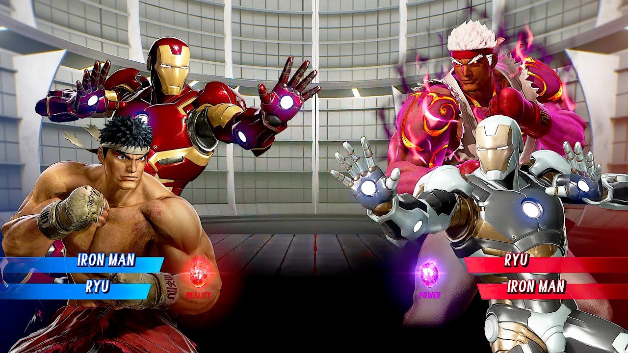 Ironman & Ryu Vs Ironman & Ryu [Very Hard AI] | Marvel vs Capcom: Infinite - YouTube